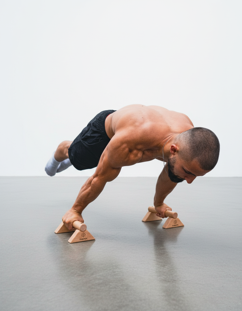 THENX Small Wooden Parallettes - Calisthenics & Strength Training
